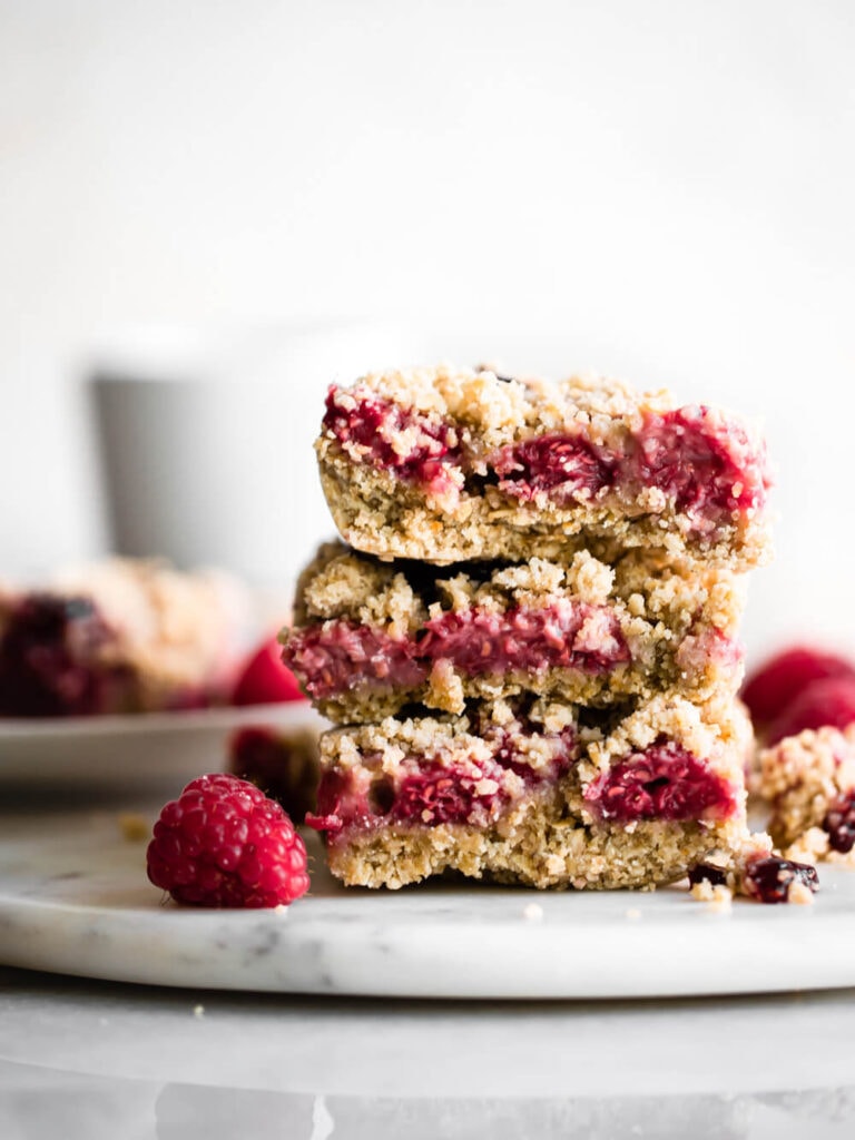 Raspberry Crumble Bars - Real and Vibrant