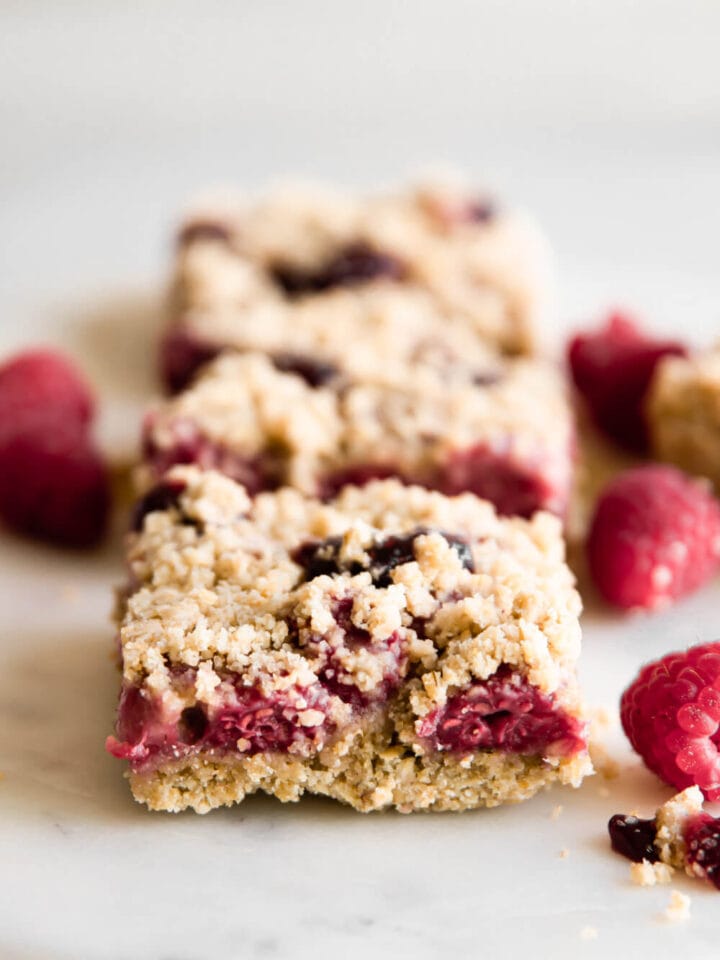 Raspberry Crumble Bars - Real and Vibrant