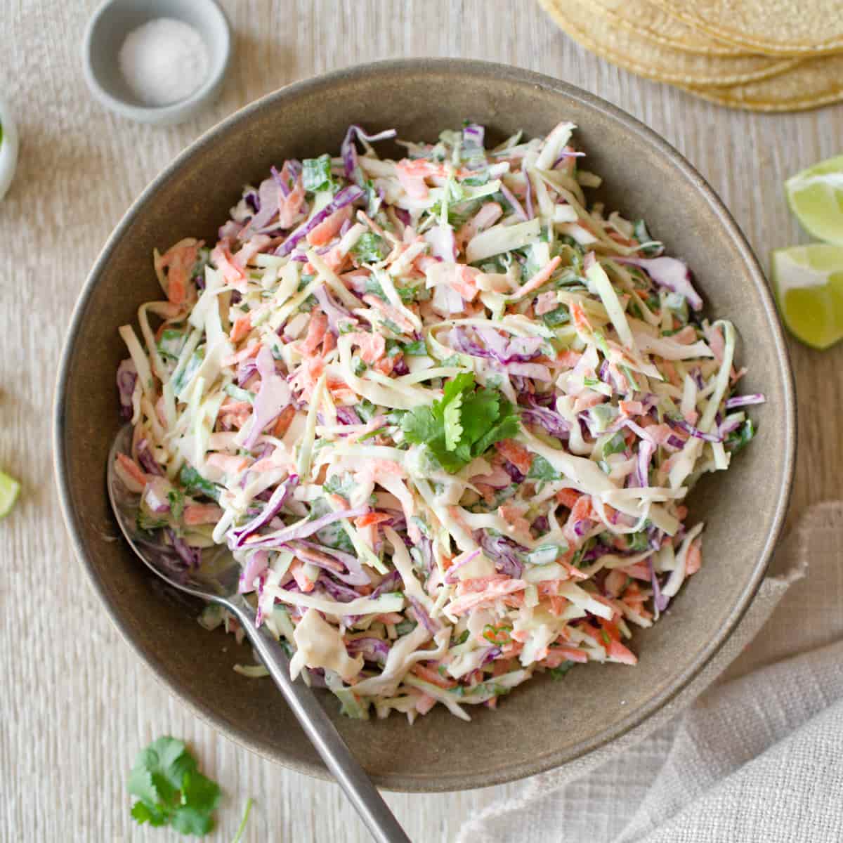 Creamy Cilantro Lime Taco Slaw Recipe